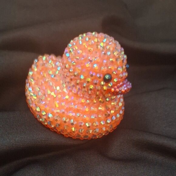 Jeep | Accents | Light Orange Rubber Ducky Bling Rubber Ducks Bedazzled ...